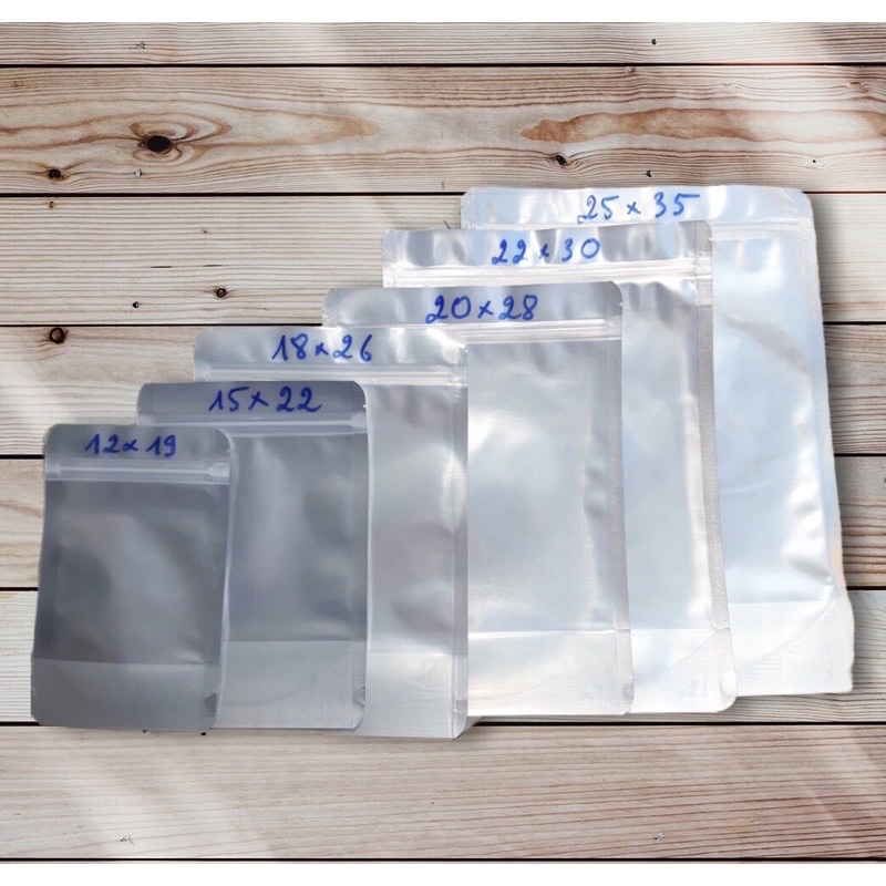 1kg TÚI ZIPPER 1 MẶT BẠC 1 MẶT TRONG 18x26,22x30,25x35,15x22,22x32 ...