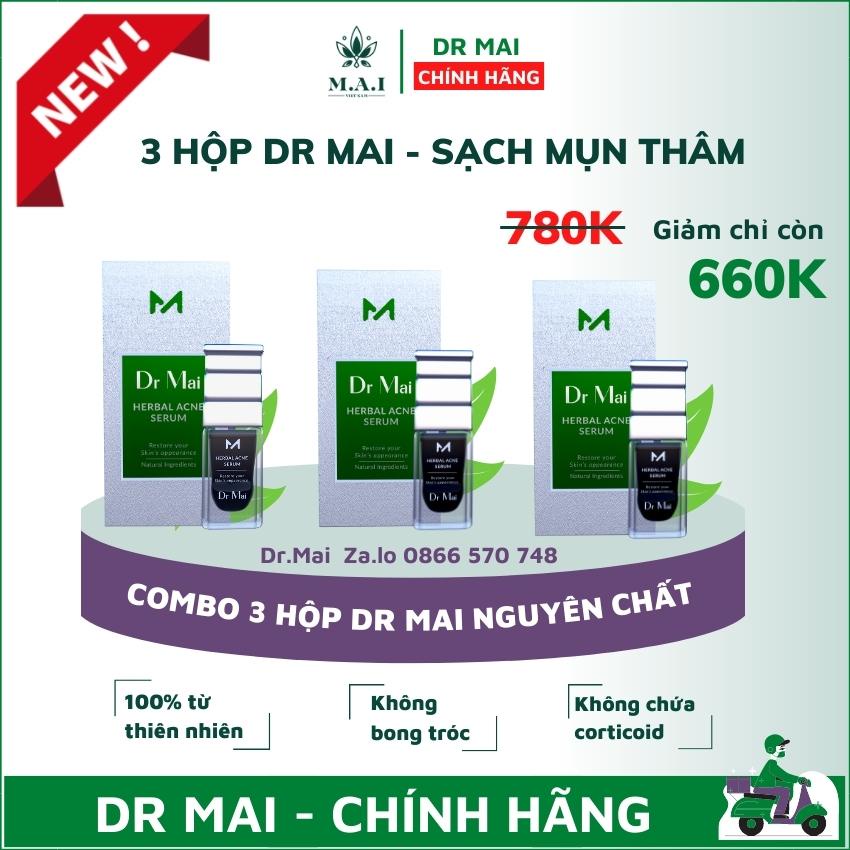 Dr Mai Combo 3 hộp dr mai nguyên chất mẫu mới 6ml lựa chọn hiệu quả cho da mụn | Shopee Việt Nam