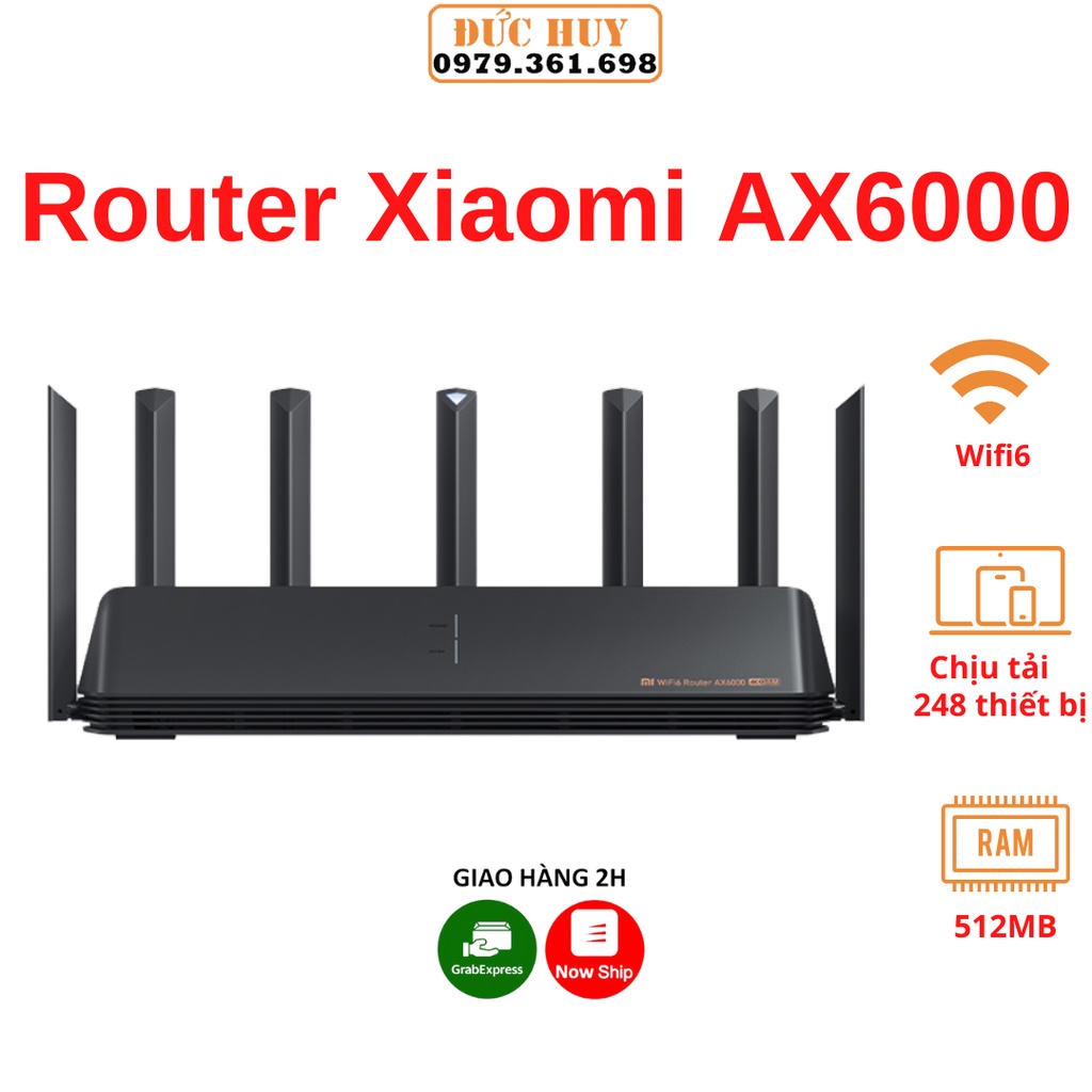 Router Wifi Xiaomi_AX6000 AIoT - Wifi6 - Mesh ( New Seal - Ship hỏa tốc ...