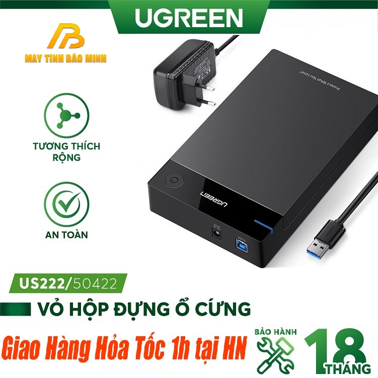 Hộp Đựng Ổ Cứng 3.5inch SATA USB 3.0 Hỗ Trợ HDD 10TB UGREEN 50422 ...