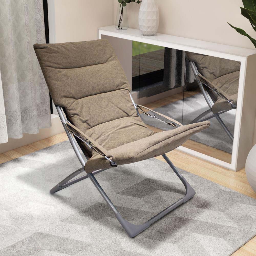 HomeBase FURDINI Ghế ngồi thư giãn bằng vải khung thép điều chỉnh 3 cấp độ Thái Lan ...