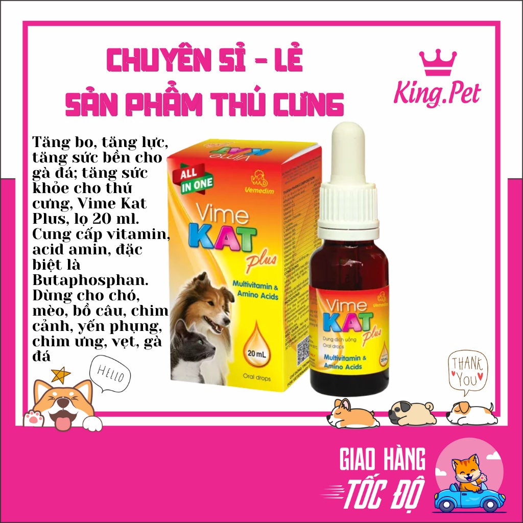 Vimekat plus cho CHIẾN KÊ, GÀ CẢNH, CHIM CẢNH, CHÓ MÈO | Shopee Việt Nam