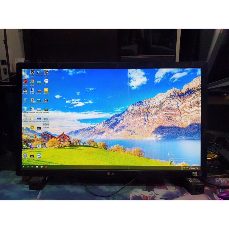 MÀN HÌNH LCD LG 24M47 1 SỌC CHỈ, ĐẾ CHÂN DÍNH TÀN, CÓ ADAPTER | Shopee ...