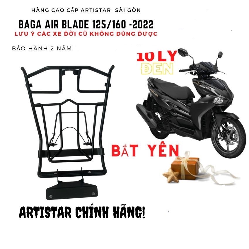 Baga Ab 2020-2025 Baga Airblade Đen Tĩnh Điện và Titan Bắt Yên Xe ...