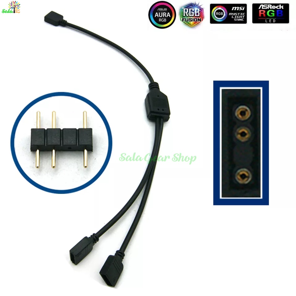 Dây chia LED ARGB 5v 3pin , RGB 12v 4pin , Mở rộng cổng LED 1 ra 2,3,4 ...