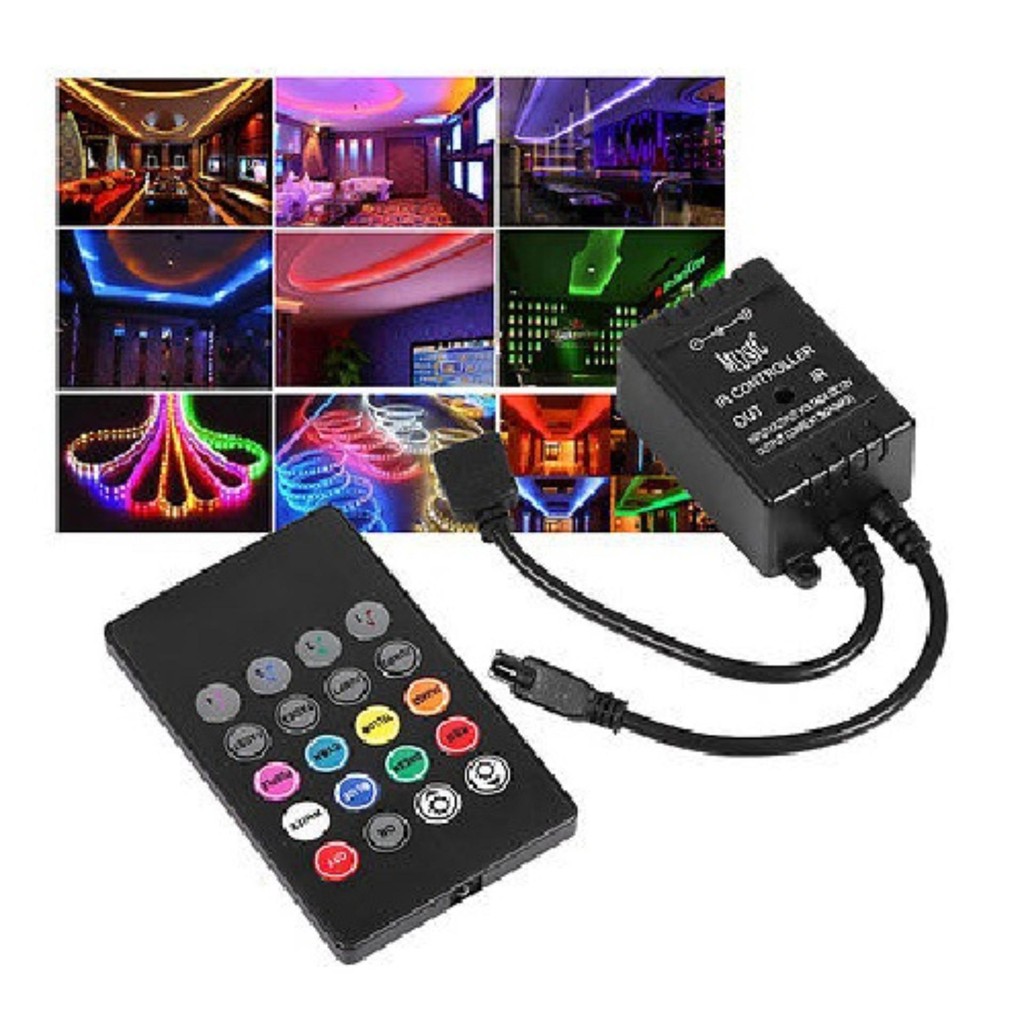 Bộ điều khiển led dây 5m RGB cảm ứng nhảy theo nhạc - Led music ...