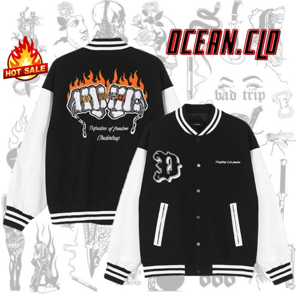 Áo Varsity Jacket Undertrap Ullzang GANGS - Áo khoác Cardigan Bomber ...