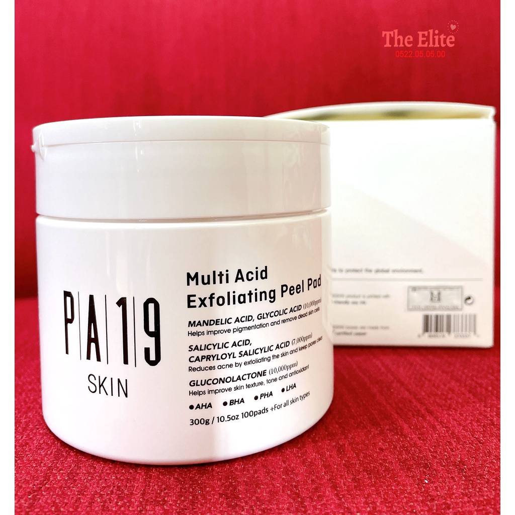 [ Auth 100% ] Hộp 100 miếng Gạc tẩy tế bào chết da PA19 Skin | Shopee ...