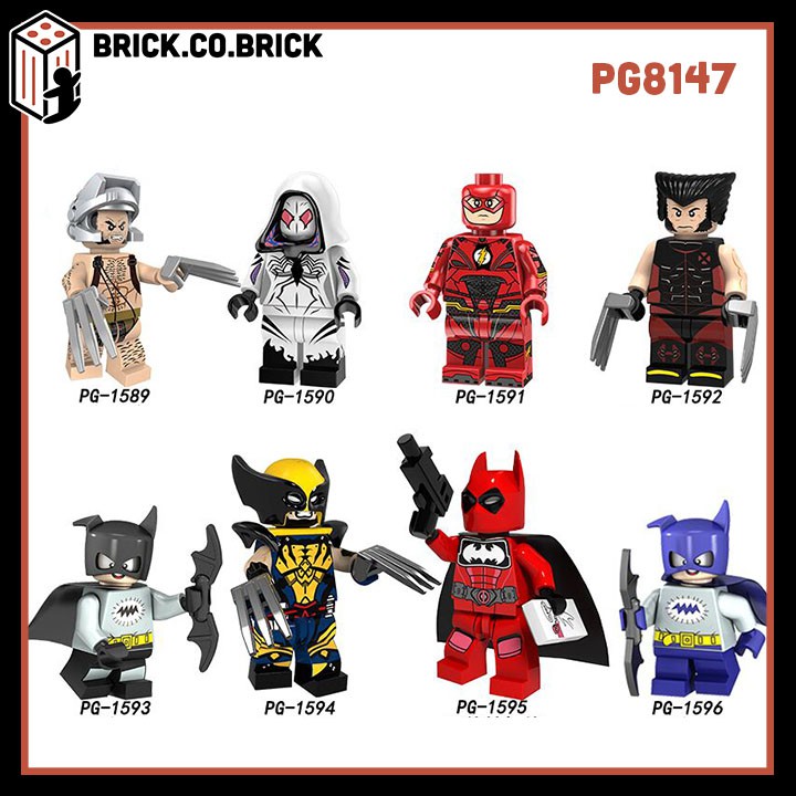 Xếp hình Người Sói Wolverine Batpool Spider Gwen Flash Batmite Ninja ...