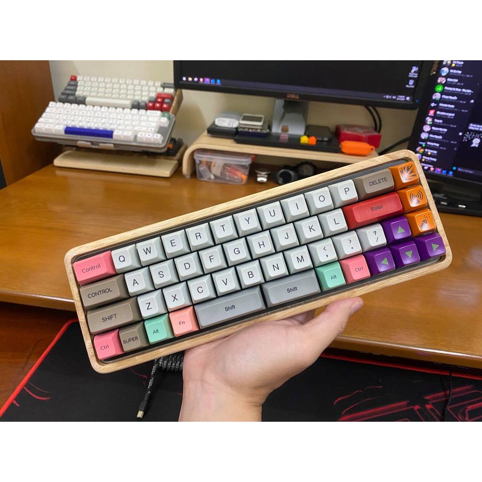 Vỏ Gỗ Bàn Phím Cơ TU40% - CASE WOOD MECHANICAL KEYBOARD TU40% | Shopee ...