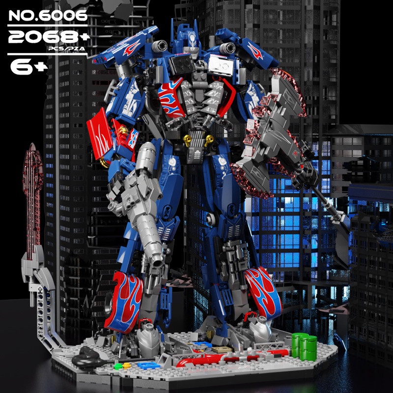 (có sẵn) lắp ráp mô hình Super Transformers 6006 người máy Optimus Mars ...