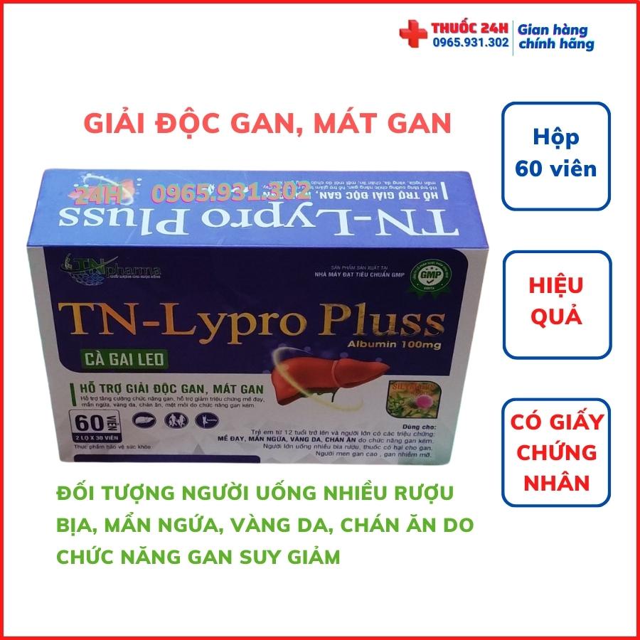 Giải độc gan, mát gan, tăng cường chức năng gan TN Lypro Pluss hộp 60 ...