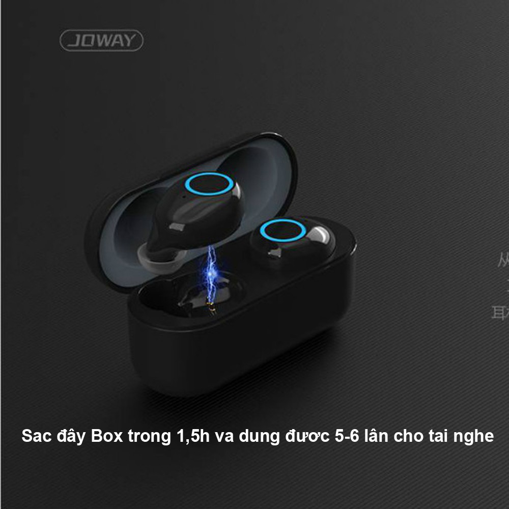 Tai nghe JOWAY H101 TWS Bluetooth 5.0 Kèm Dock Sạc Tai Nghe (Màu Đen)-YJ | Shopee Việt Nam