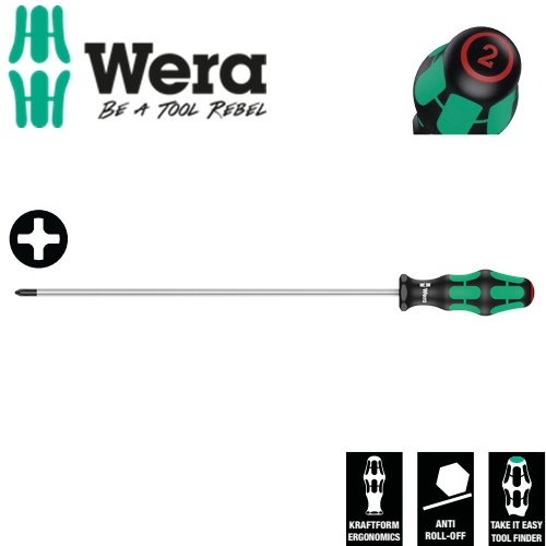 Tua vít dài Wera 350 ph screwdriver for phillips screws PH2 x 300mm Wera 05008730001 | Shopee ...
