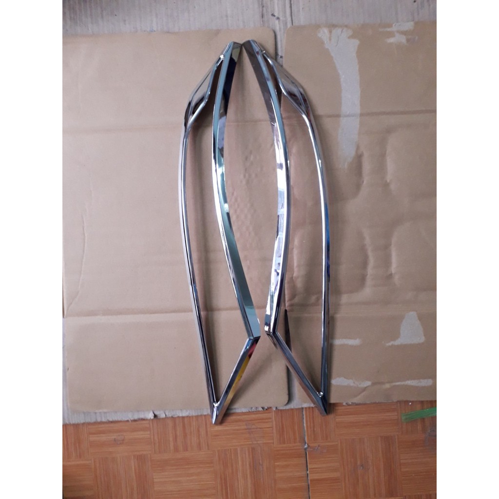 Bộ ốp Viền đèn Pha ,đèn hậu Mạ crom xe Mitsubishi Triton Form 2019 đến ...