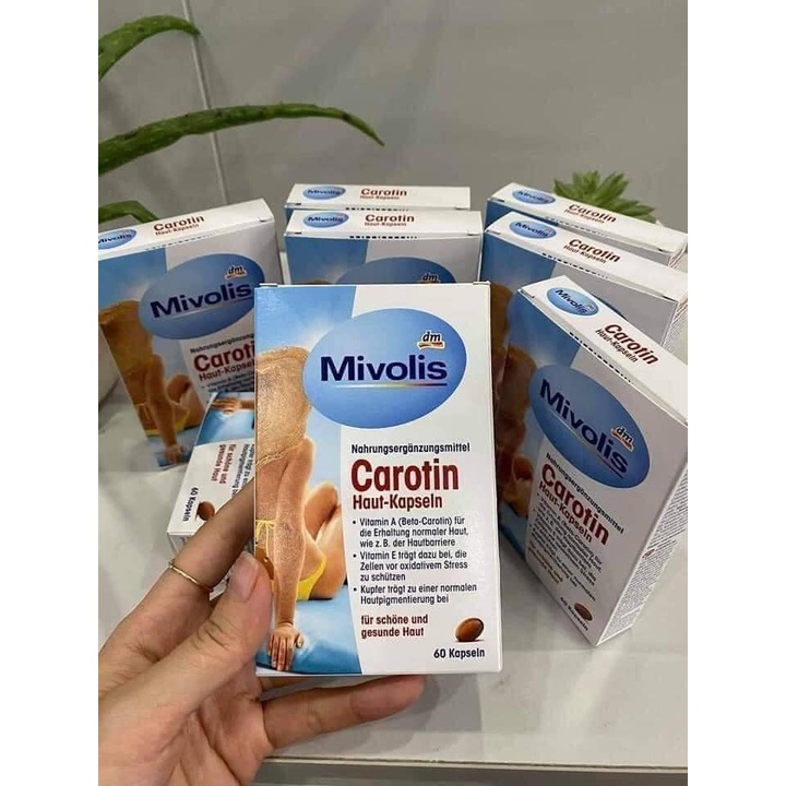 Viên uống chống nắng Carotin Mivolis ĐỨC 60 Viên | Shopee Việt Nam