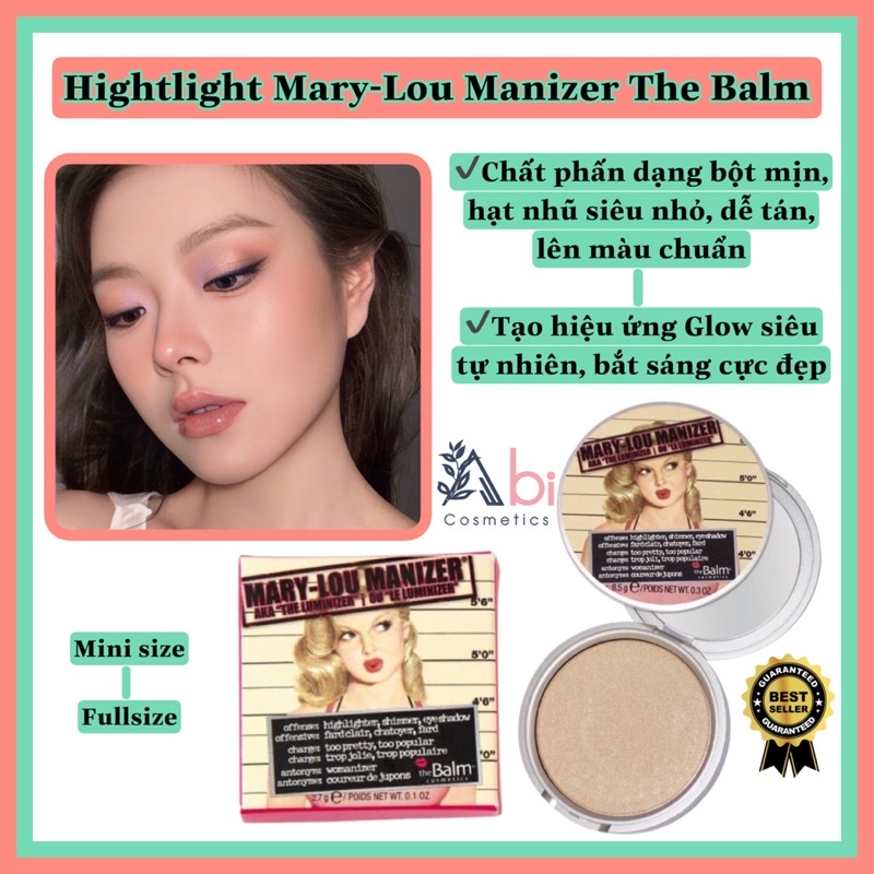 Phấn Hightlight Mary-Lou Manizer The Balm [Abi Cosmetics] | Shopee Việt Nam