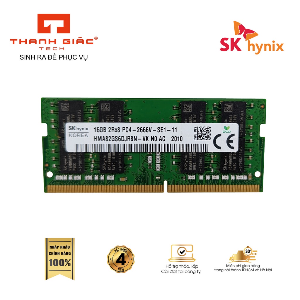 Ram Laptop DDR4 Sk hynix 16Gb Bus 2666.Chính Hãng mới 100%,Bảo hành 4 Năm 1 Đổi 1 | Shopee Việt Nam