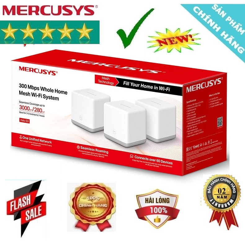 Hệ Thống Phát WiFi Mesh Cho Gia Đình Tốc Độ 1200Mbps Mercusys Halo S12 ...