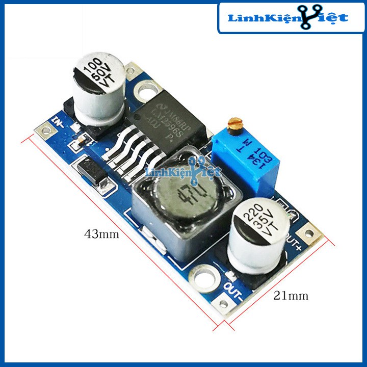 Mạch hạ áp Buck DC-DC LM2596 3A ( Vào 4-35VDC - Ra 1-30VDC ) | Shopee ...