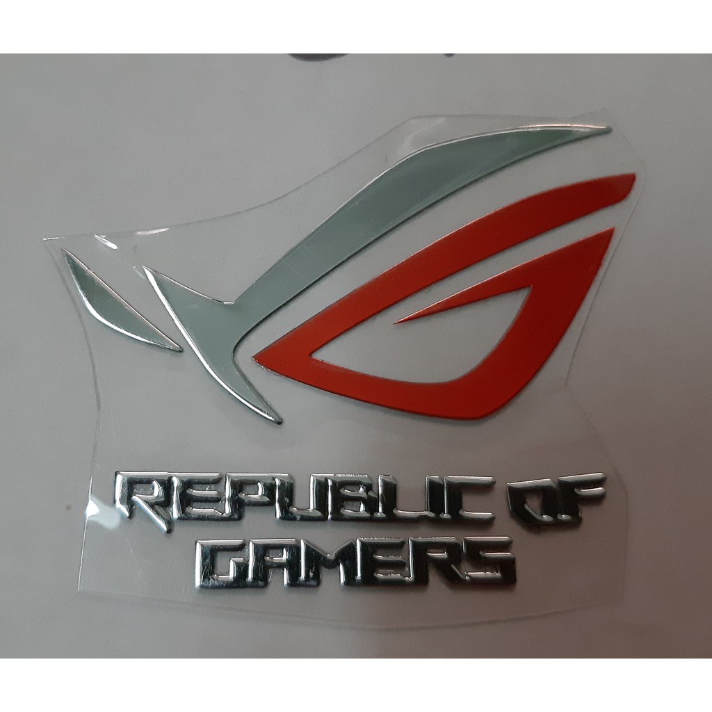 LOGO ASUS ROG mạ inox bóng Sticker kim loại | Shopee Việt Nam