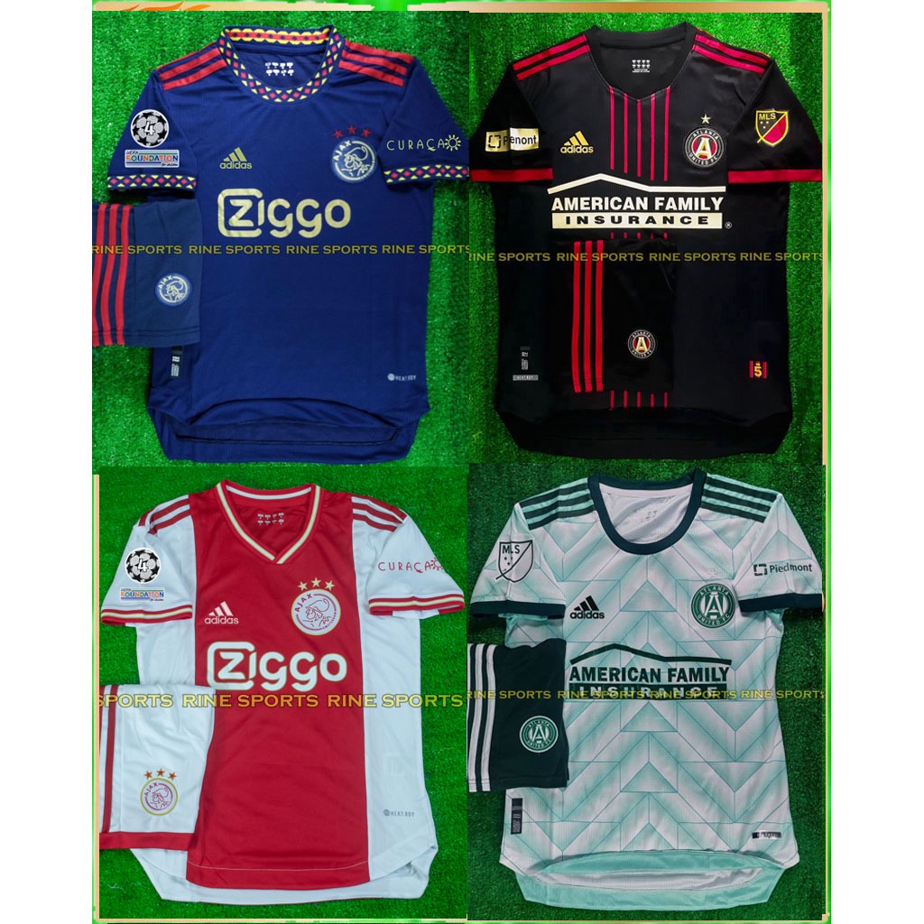 Bộ áo bóng đá AJax xanh đen sân khách hàng thailand 2022-2023 Giống thi đấu 99% | Shopee Việt Nam