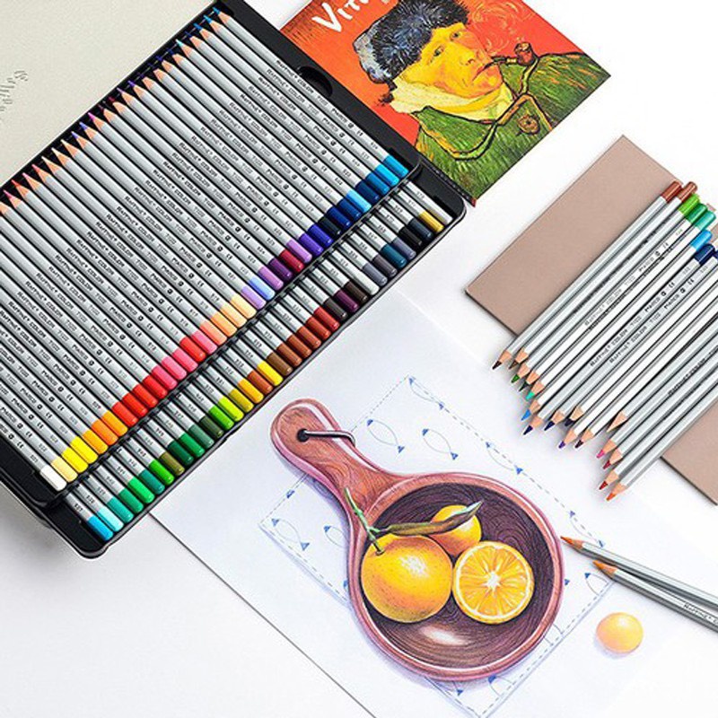 Chì Màu Khô MARCO RAFFINE 24/36/48/72 màu (hộp giấy hoặc hộp thiếc ...