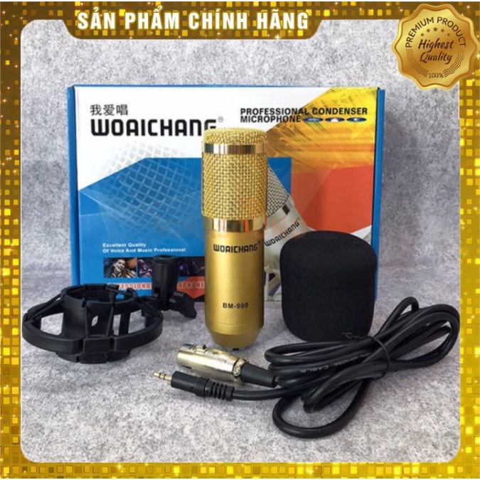 Mic BM900 thu âm livestream Woaichang BM 900 đầy đủ phụ kiện | Shopee ...