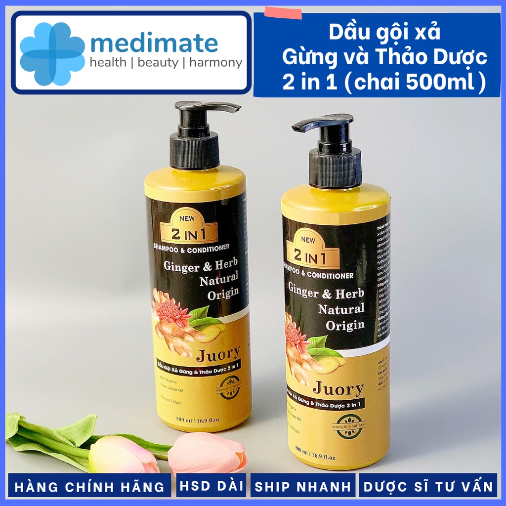 Dầu gội xả Gừng và Thảo Dược JUORY Lucky Star 2 trong 1 (Chai 500 ml) | Shopee Việt Nam