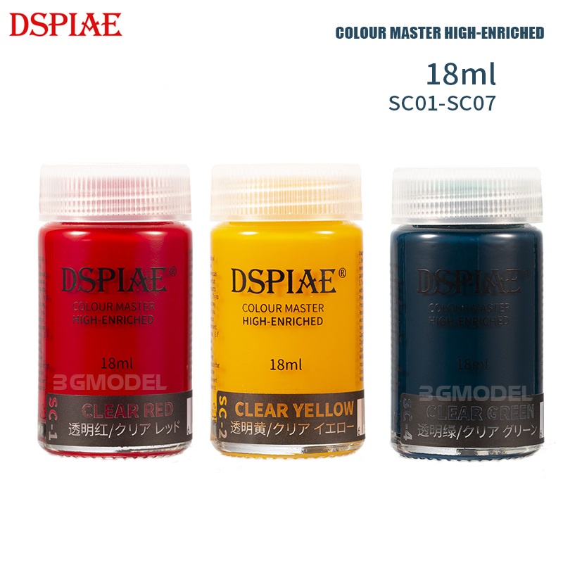 Sơn dầu mô hình màu trong suốt SC01-SC07 18ml DSPIAE | Shopee Việt Nam