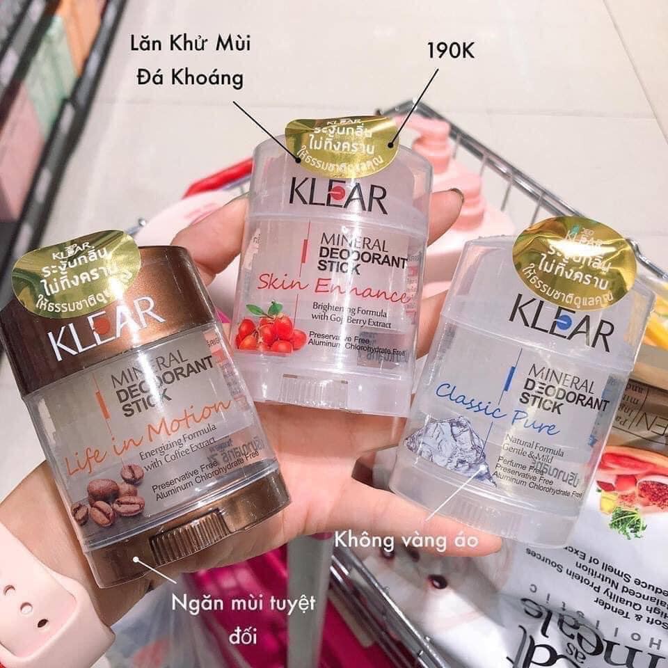 Lăn Khử Mùi Đá Khoáng Deo Klear Thái Lan 70g | Shopee Việt Nam