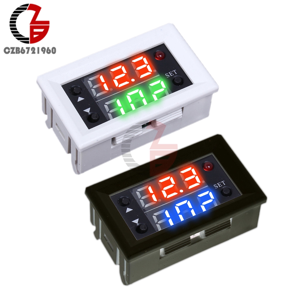 Dual Display Time Relay Module DC 12V Time Delay Relay Mini LED Digital ...
