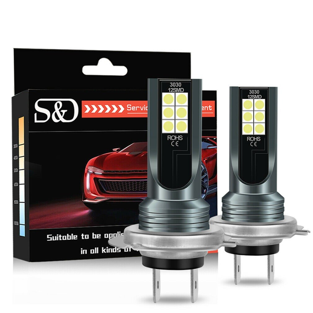 Bóng Đèn Led Sương Mù Đèn Gầm Ô Tô, Đèn Pha Xe Máy 6500K Chân H4/9003/HB2, H7, H11 (H8/H9), H1 ...