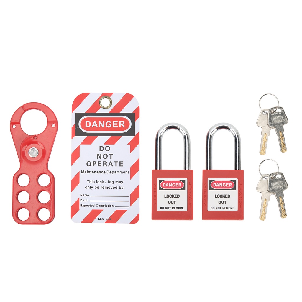 Lockout Tagout Kit với Khóa an toàn Hasp Padlock Loto Tag Key Tamper ...