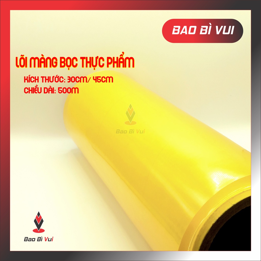 Lõi màng bọc thực phẩm PVC ngang 45cm, BAO BÌ VUI | Shopee Việt Nam