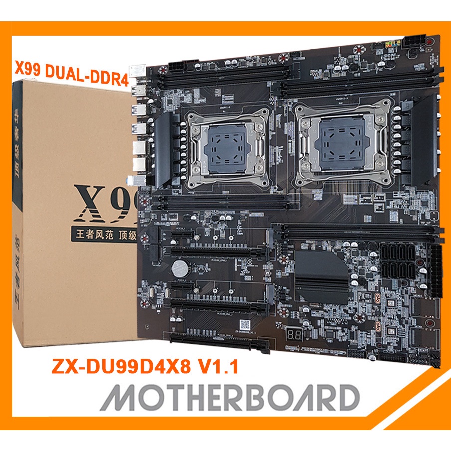 Mainboard X99 Dual DDR4 mới full box chạy CPU v3 v4 siêu to giá rẻ BH 2 ...
