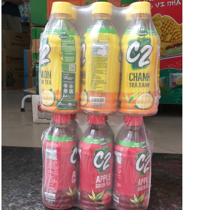 Nước Trà xanh C2 vị chanh/táo ( set 6 chai) | Shopee Việt Nam