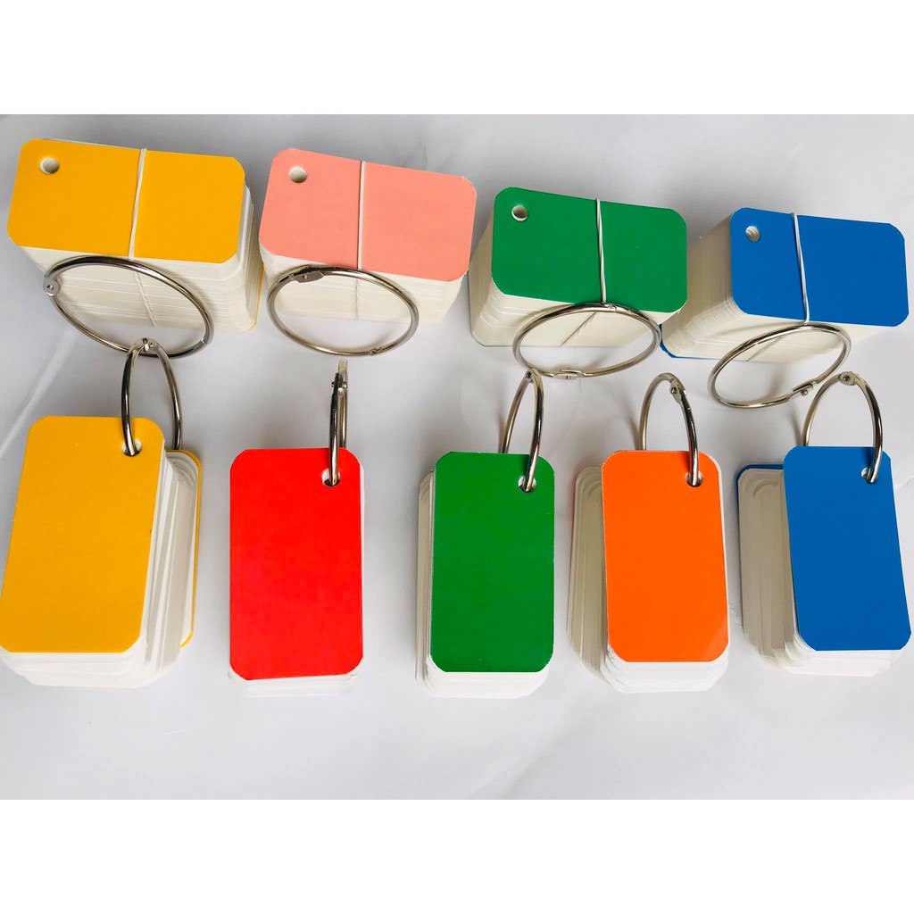 1000 thẻ FLASHCARD trắng 4x7cm giấy ivory cao cấp định lượng 350gsm học ...