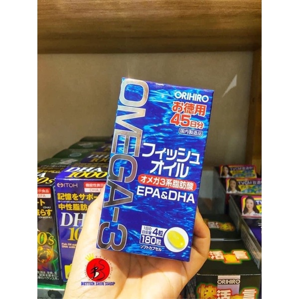 Viên uống dầu cá Omega 3 Orihiro 180v Nhật Bản | Shopee Việt Nam