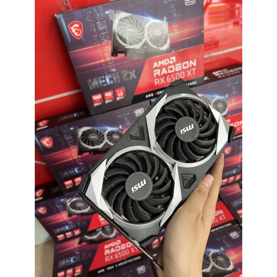 VGA MSI RX 6500 XT MECH 2X 4GB OC 2 Fan Cũ | Shopee Việt Nam
