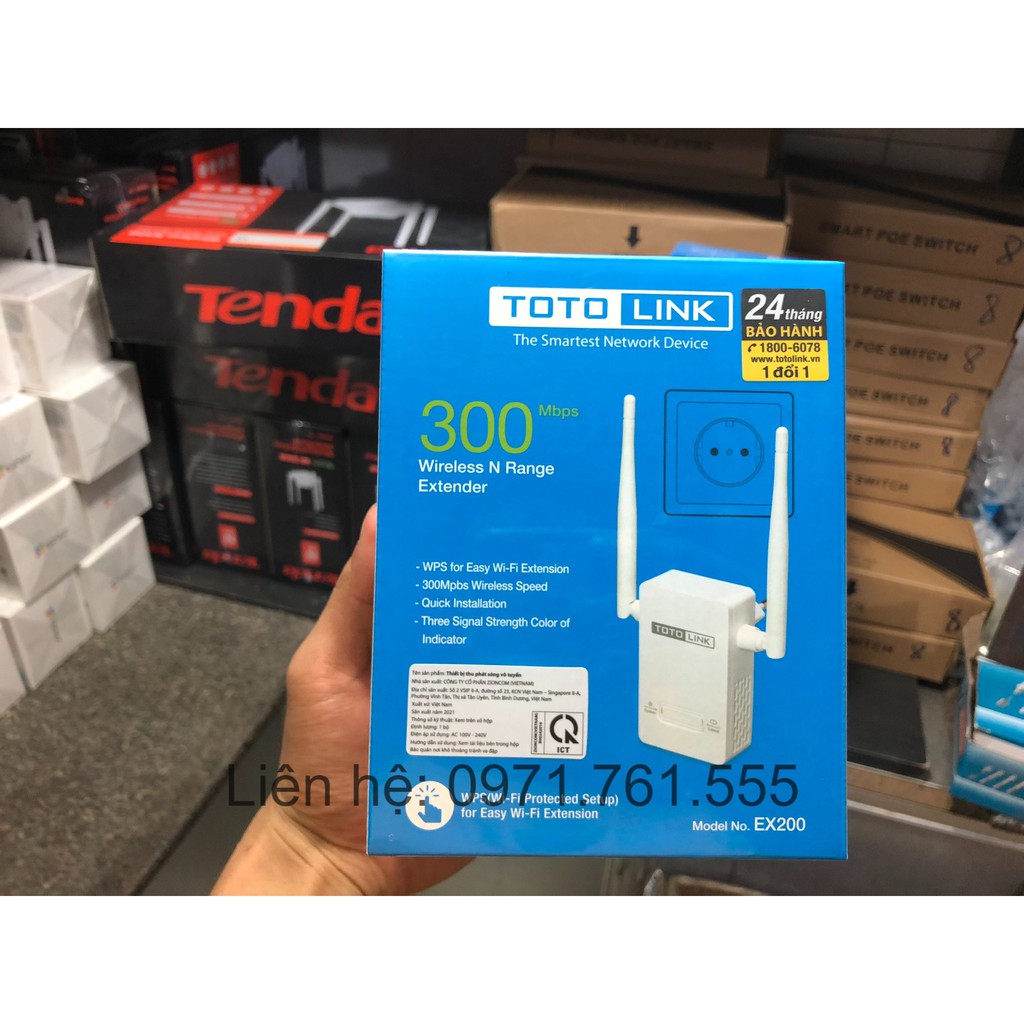 Bộ kích sóng Wifi Totolink EX200 2 Râu chính hãng | Shopee Việt Nam