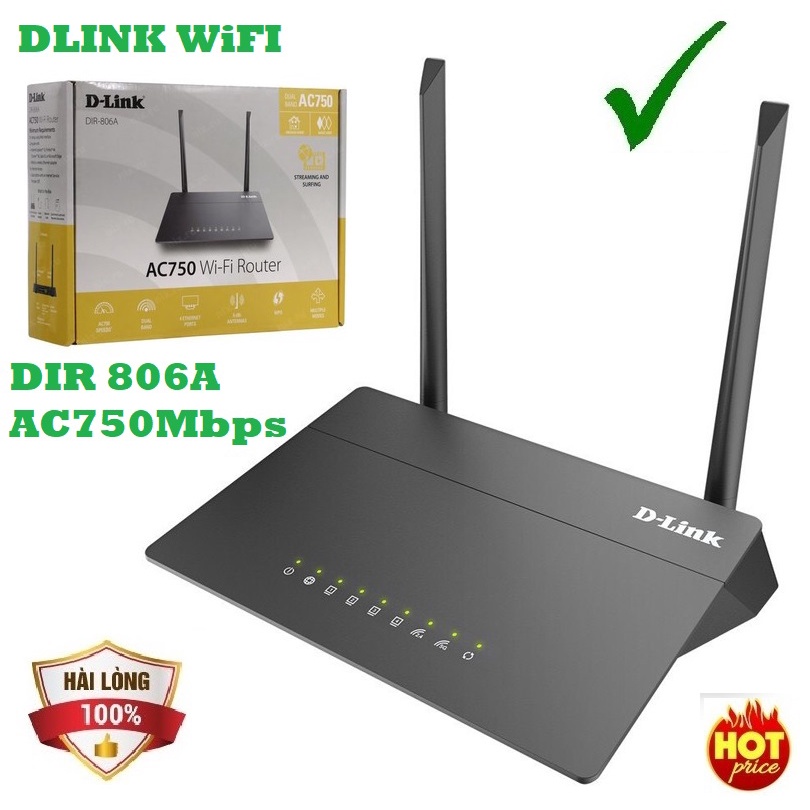 Bộ Phát WiFi Băng Tần Kém Chuẩn AC750Mbps DIR 806A DLink | Shopee Việt Nam