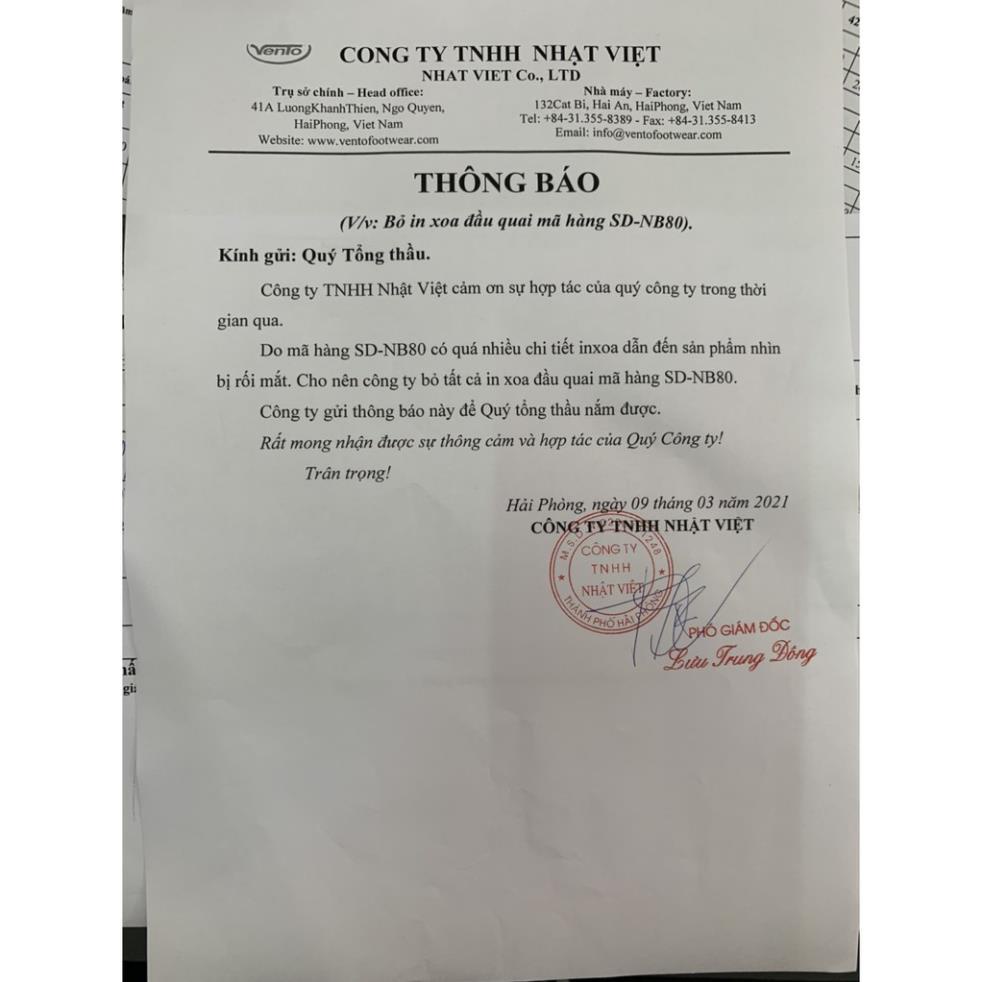 Vento sandal nam nữ chính hãng quai ngang NB80 giày sandan dép quai hậu ...