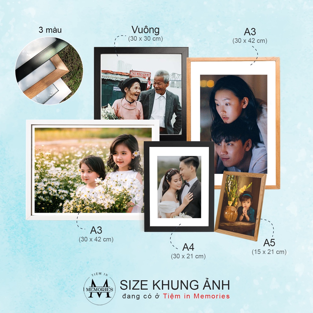 Combo In Hình Đóng Khung - Khung Ảnh A3, A4, A5, 30x30 cm - In Ảnh ...