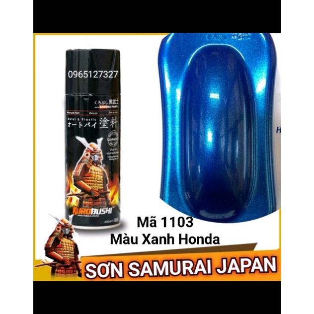 Sơn xịt Samurai Japan Màu Xanh Honda . Mã 1103 | Shopee Việt Nam