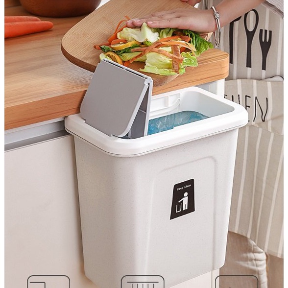 Thùng rác cài tủ bếp, dán tường nhà vệ sinh phòng tắm kèm miếng dán ...