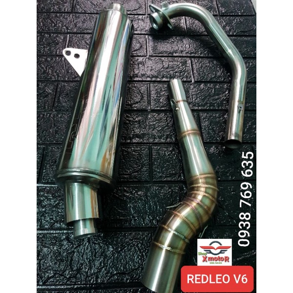 Pô Redleo V6 gắn wave Future sirius jupiter winer sonic Exciter raider ...