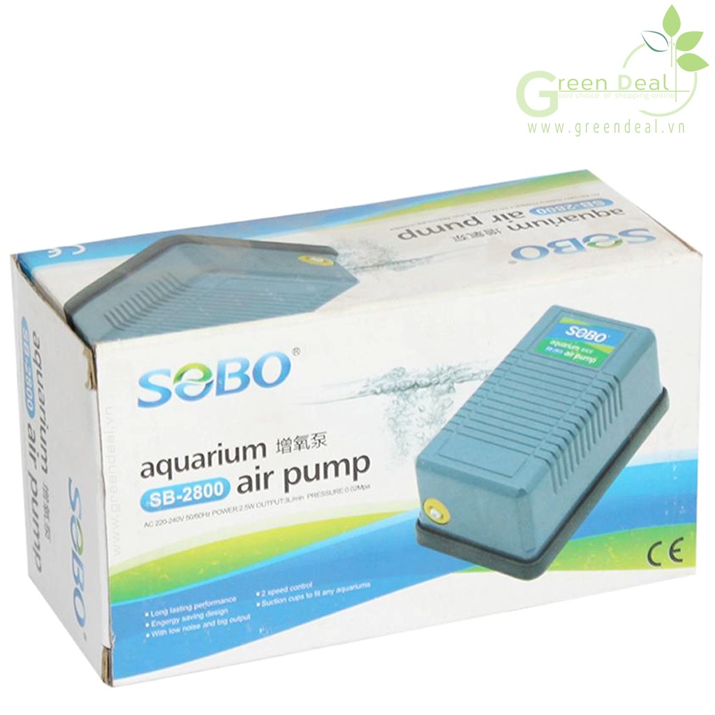 SOBO - Air Pump SB-2800 - Máy sủi Oxy cho hồ cá thủy sinh | Shopee Việt Nam