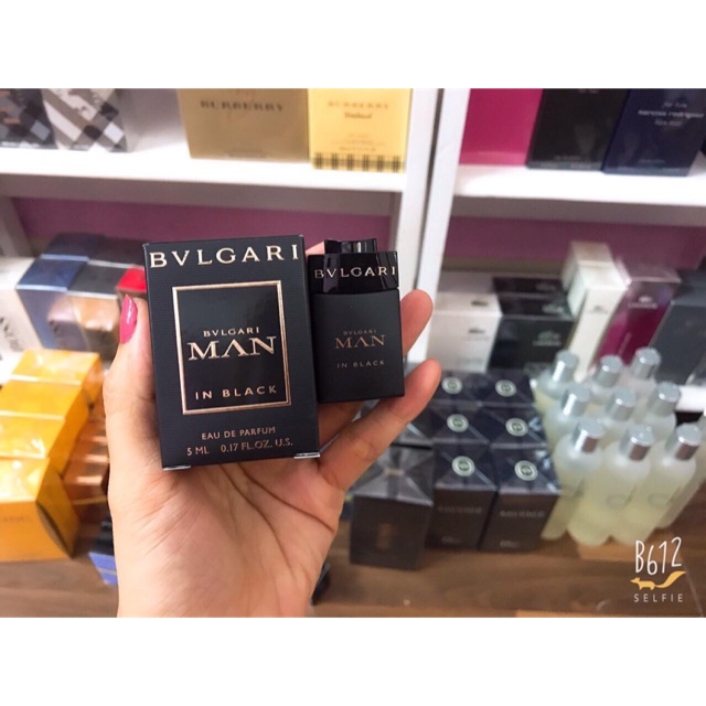 Nước hoa nam BVL MAN IN BLACK EDP 5ml | Shopee Việt Nam