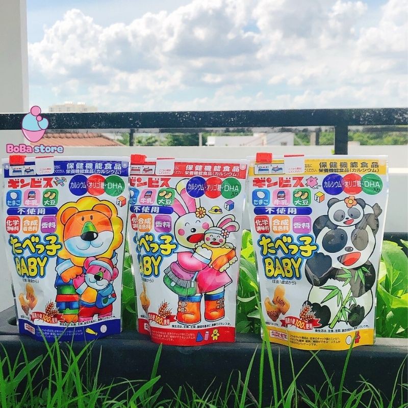 Bánh quy hình thú cho bé từ 1 tuổi có DHA - Bánh quy Ginbis 63g | Shopee Việt Nam